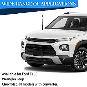 zipelo Short Antenna, 5.5 Inch Car Antenna Heavy Duty Replacement, Universal Car Accessories Exterior, Auto Radio AM/FM Reception Retractable Antenna Compatible with Most Trucks, Pickup, SUV