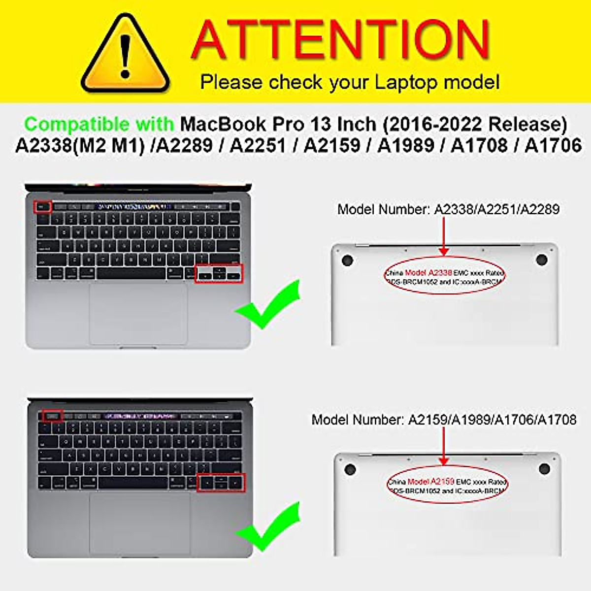Fintie Case for MacBook Pro 13 Inch A2338(M2 M1) A2251 A2289 A2159 A1989 A1706 A1708 - Snap On Hard Shell Case Cover for MacBook Pro 13 2016-2022 Release with/Without Touch Bar, Crystal Clear
