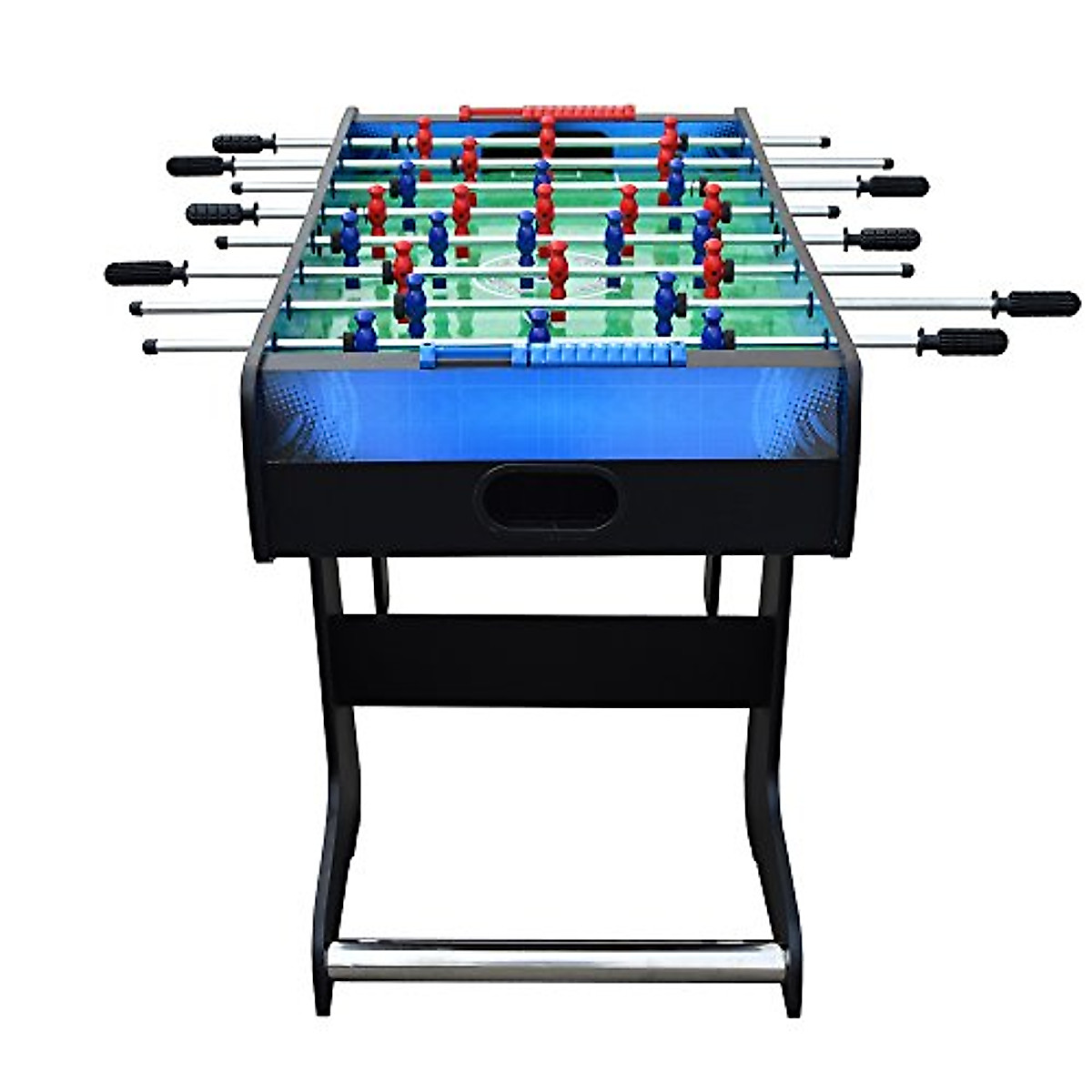 Hathaway Gladiator 48" Folding Foosball Table, Arcade Table Soccer for Game Rooms, Includes Foosballs, Blue/Black
