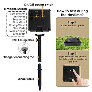 Eueasy 130 LED 42.7ft Solar Rope Lights for Outside with Waterproof PVC Tube,Solar String Lights,Outdoor Decor for Garden, Patio, Fence, Deck, Sidewalk, and Pathway in Warm White