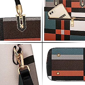 TIBES Handbags for Women Ladies Tote Shoulder Bags Satchel Top Handle Satchel Purse Bag in Pretty Color Combination