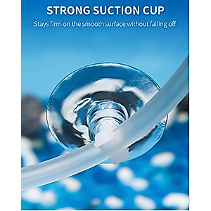 Pawfly Aquarium Suction Cup Clips for Standard 3/16" ID Airline Tubing Clear Air Hose Holder Clamp Accessories for Fish Tank Aeration Setup, 20 Pack