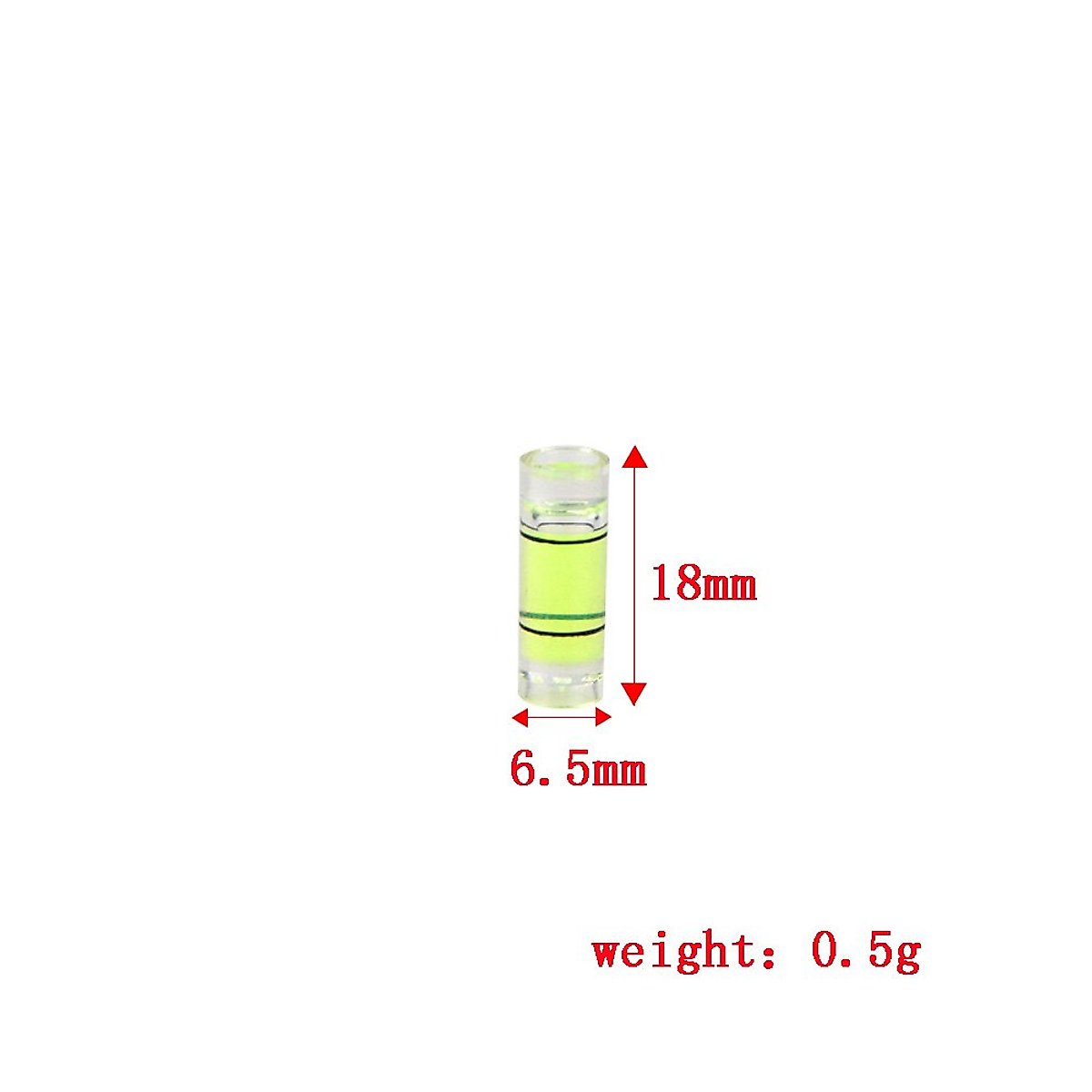 ZSHJGJR Archery Bow Sight Bubble Level Transparent Column Bubble Level Mounting String Level for Archery Replacement Accessories 12/24 pcs (12)