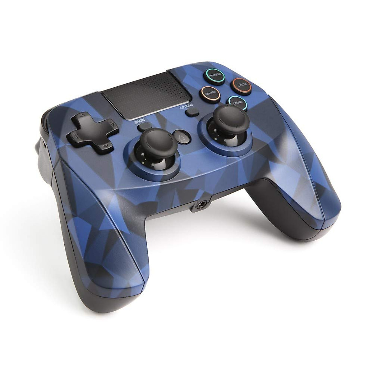 Snakebyte Wireless Gamepad Controller for PlayStation PS4 – Lag-Free – 3.5 Audio Jack – Motion Sensors – Dual Vibration – 6 Axis – Ergonomic Design – Programmable Functions - Blue Camo