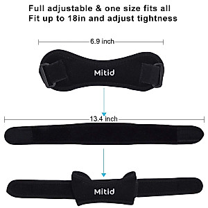 Knee Strap 2 Pack Knee Patella Support Brace for Running, Soccer, Basketball, Hiking, Jumpers Knee, Tennis, Tendonitis, Volleyball & Squats (Black)