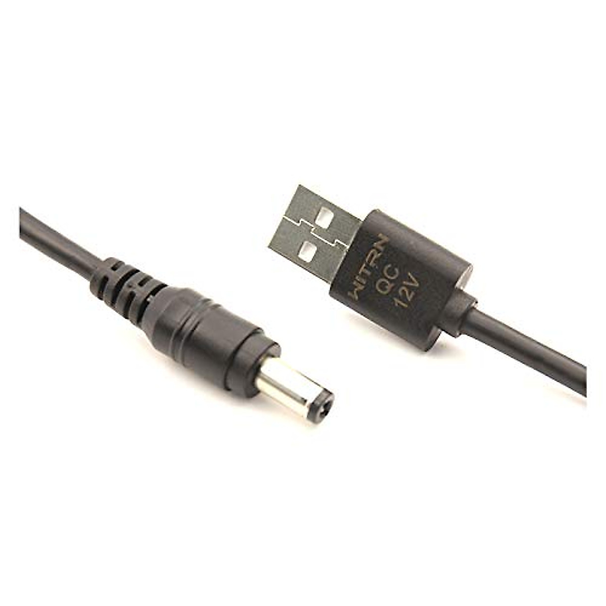 (2-Pack) JacobsParts 12V USB Type-A QC 2.0/3.0 Trigger Power Cable DC 5.5 x 2.5mm Barrel Connector