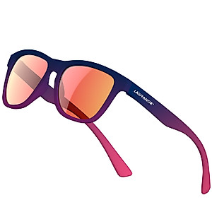 Lasiyanor Lightweight TAC Square Polarized Sunglasses TR90 Frame UV400 Trendy Designer Sun Glasses for Women Men