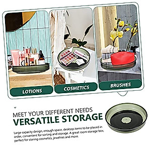 Zerodeko 2pcs rotatable Tray Lazy Susans Home Edit Organizers Kitchen Clear Bathroom Organizer Tabletop Round Turntable Storage Tray Fridge Desk Tray Tableware to Rotate The pet Household