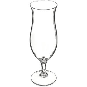 Carlisle FoodService Products Alibi Hurricane Glass for Restaurants, Catering, Kitchens, Plastic, 16 Ounces, Clear, (Pack of 24)