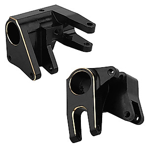 ZXYRC Black Brass Front Axle Link Mount for Axial SCX10 PRO 1/10 RC Crawler Upgrade Counterweight Part,64.6g (Front Axle Link Mount)