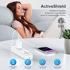iPhone Charger iPad Charger Original 2.4A 12W USB Wall Charger Foldable Portable Travel Plug and 2 Pack Charging Cable Compatible with iPhone,iPad