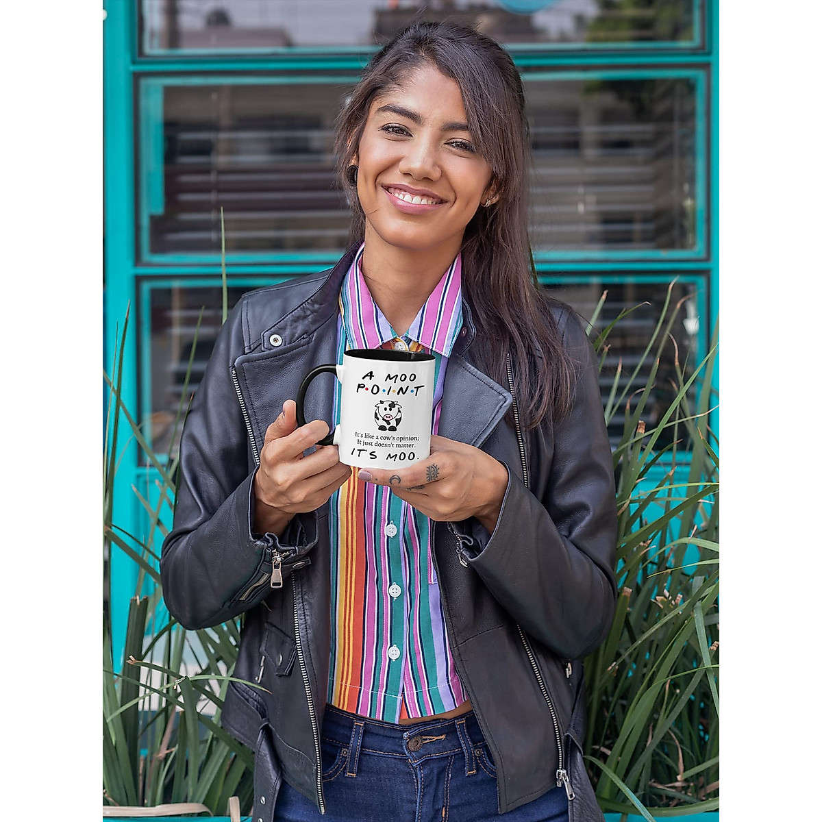 Friends TV Show Gifts, Moo Point It's Like A Cow's Opinion, It Doesn't Matter, It's Moo, F R I E N Black