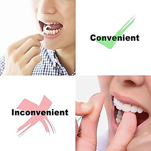 WOODOUNAI Dental Floss Cases 80 Flosses Picks with 8 Storage Cases Professional Toothpick Sticks for Teeth Cleaning Suitable for Families Hotels and Travel Ideal for Both Men and Women