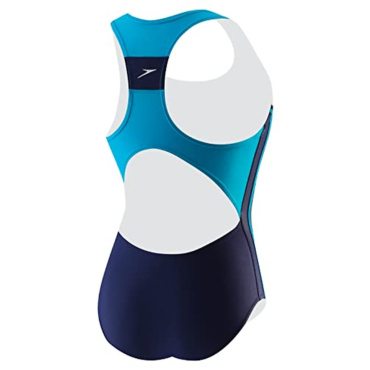 Speedo Girl's Swimsuit One Piece Infinity Splice Thick Strap Deep Water, 14