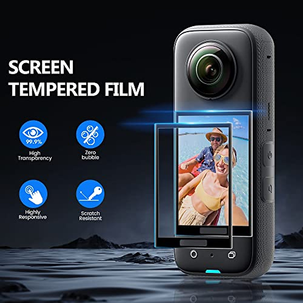 Tomat 8 in 1 Accessories Bundle for Insta360 X3, Carrying Case，Silicone Case, Screen Tempered Film Accessories kit for Insta360 X3 Camera