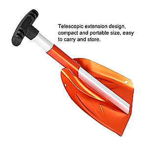 plplaaoo Snow Shovel,Aluminum Alloy Detachable Telescopic Emergency Snow Shovel,Multifunctional Car Snow Shovel Winter Snow Ice Shovel,for Car Emergency Snow Removal,Garden,Beach