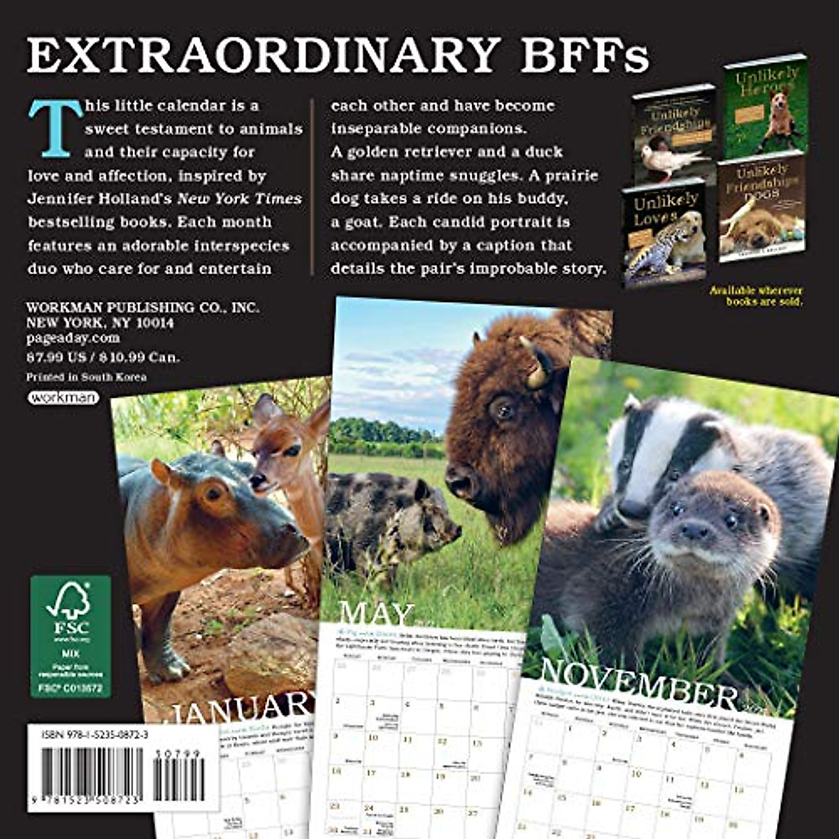 Unlikely Friendships Mini Wall Calendar 2021