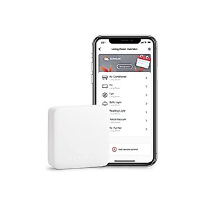 SwitchBot Hub Mini Smart Remote - IR Blaster, Link SwitchBot to Wi-Fi (Support 2.4GHz), Control TV, Air Conditioner, Compatible with Alexa, Google Home, IFTTT
