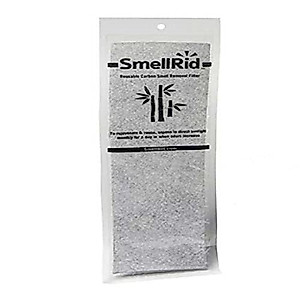 SMELLRID Universal Activated Charcoal Filter Cloth for Odors: (6) 4"x14" Filters/Pack. Cut-to-Fit