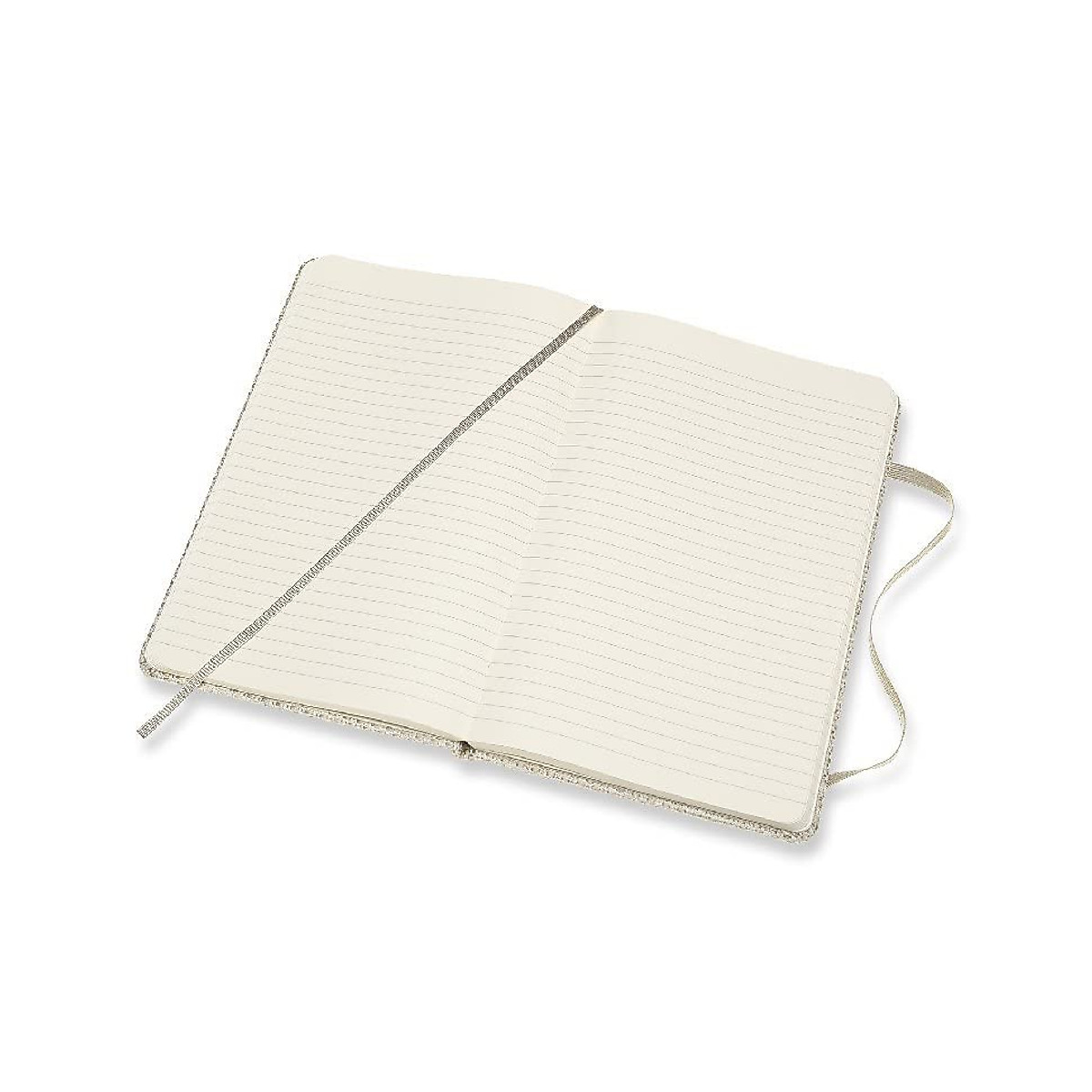 Moleskine Limited Collection Blend Textile Notebook, Hard Cover, Large (5" x 8.25") Ruled/Lined, Beige, 240 Pages (8053853600103)