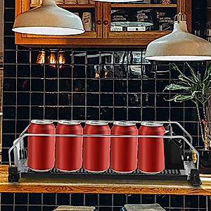 Angoily Convenience Store Drink Propeller Drink Pusher Self-Pushing Soda Can Organizer for Refrigerator Holds up to 5 Cans Beer Can Water Bottle Storage for Pantry,Kitchen