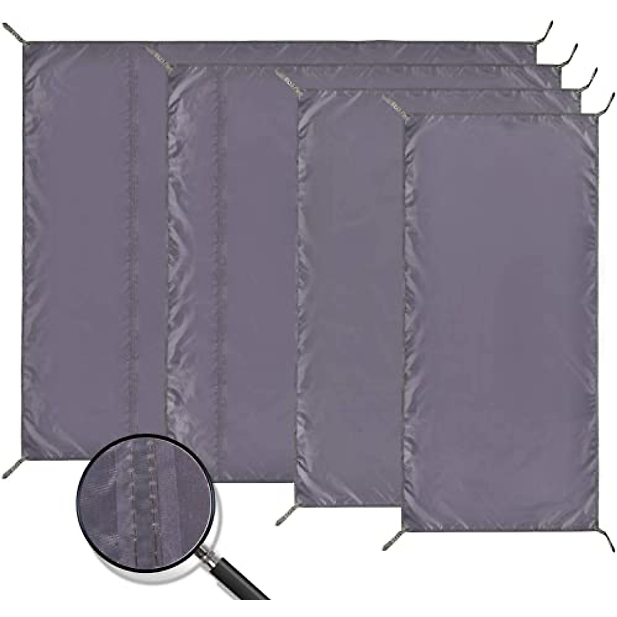 REDCAMP Waterproof Camping Tent Tarp - 55"x83", 4 in 1 Multifunctional Tent Footprint for Camping, Hiking and Survival Gear, Lightweight and Compact