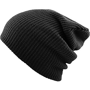 KBW-12 BLK Comfortable Soft Slouchy Beanie Collection Winter Ski Baggy Hat Unisex Various Styles