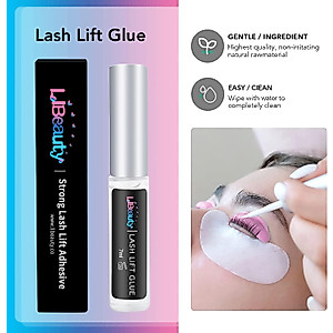 Libeauty Eyelash Lift and Color Kit Brow Lamination with Black Lash Perm Quick Lifting & Voluminous Coloring with Complete Tools DIY Use at Home & Salon Supplies