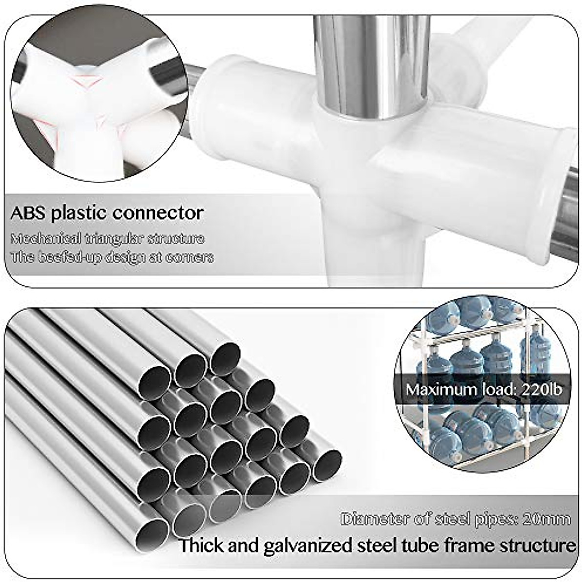 ldab Portable Wardrobe Closet, Bedroom Clothes Closet Storage Organizer with Storage Shelves, Hanging Rack & Side Pockets, 41" L x 18" W x 67" H, Extra Strong and Durable -Grey Pattern