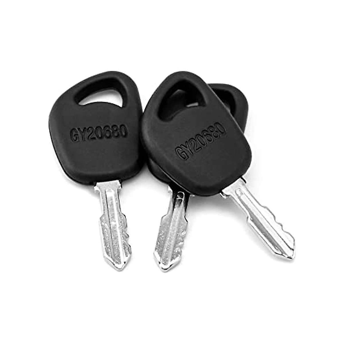 QWORK 10 Pieces Ignition Key GY20680 for Most Lawn Mowers and Lawn Tractors, Compatible with John Deere 100, D100, E100, G100, L100, LA100, LT, SST, X300, X500 and X700 Series