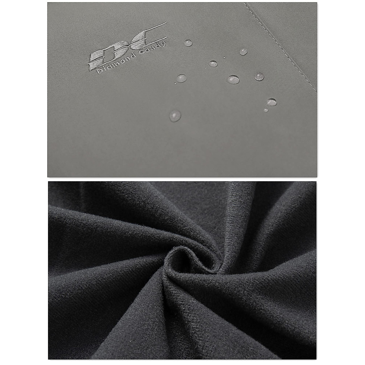 Diamond Candy Women's Waterproof Rain Jacket with Hood Lightweight Outdoors Raincoat Grey