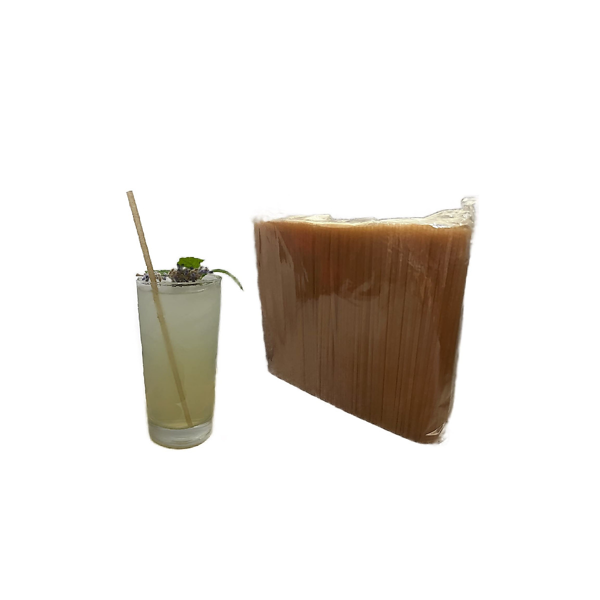 Nex Sip! Compostable Sugarcane Tom Collins Straws, 1000 Count