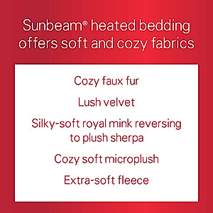 Sunbeam Heated Blanket | Velvet Plush, 10 Heat Settings, Slate, Queen - BSV9GQS-R825-12A44