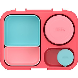 THERMOS Kids Freestyle 8 Piece Food Storage Kit, Pink/Peach