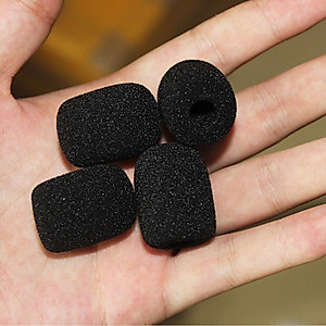 30 Pack Black Mini Lapel Headset Microphone Windscreens Foam Cover