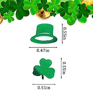 Spring Confetti, Green Shamrock Foil Confetti Colorful Heart Table Decor Green Irish Clover Hat Confetti Shamrock Beard Sprinkles for St Patricks Birthday Baby Shower Decorations