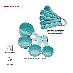 KitchenAid Universal Measuring Cup and Spoon Set, 9 Piece, Aqua Sky