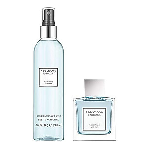 Vera Wang Embrace Periwinkle + Iris Body Mist + Eau de Parfum Gift Set, Notes of Bergamot, Periwinkle, and Vanilla, Women's Fragrance, Long Lasting, Everyday Fragrance