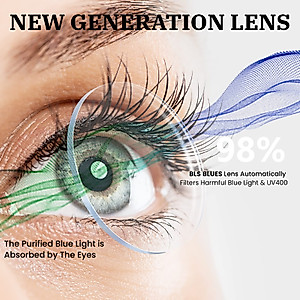 BLS BLUES 5 Packs Reading Glasses for Women Blue Light Blocking, Vintage Computer Eyewear