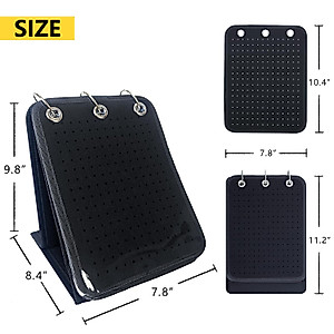 Mi Ya Mi Lai Enamel Pin Display Pages for 280+ Pins, Pin Collection Storage Calendar, Pin Display Stand with 6 Pages (Only Pin Holder,Without Any Accessories) (Black - 6 Page)