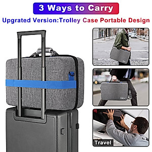 Hard Shell Carrying Case for PS5, Travel Case Compatible with PS5 Console Controller, Protective Storage Bag for Playstation 5 Disk Digital Edition, Headset, Base and Game Accessories, Shockproof