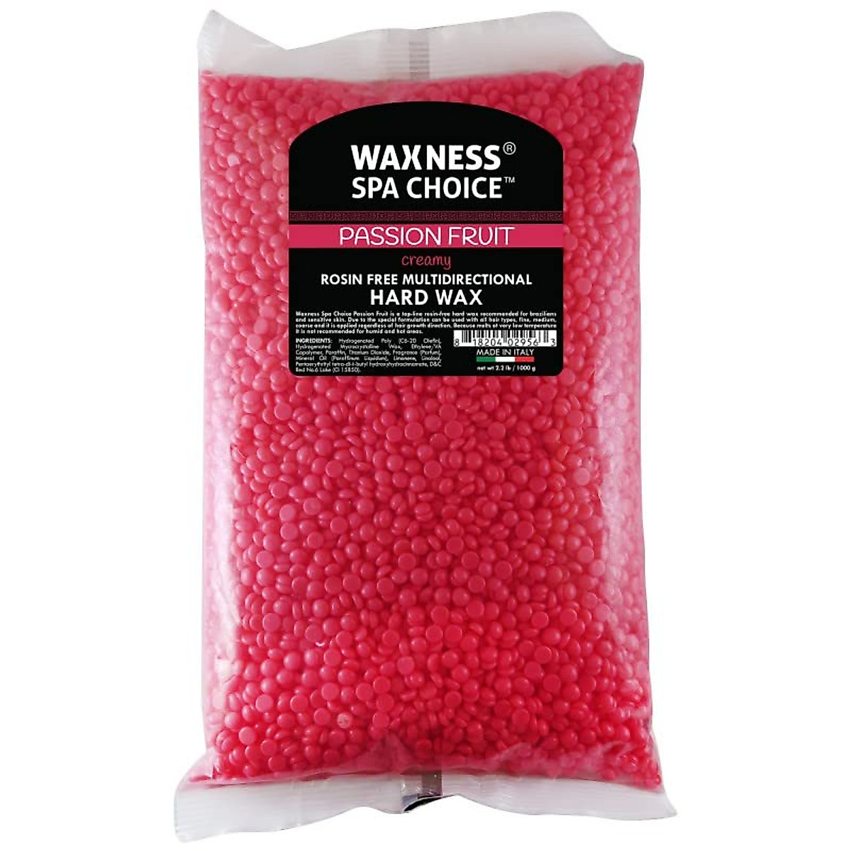 Waxness Spa Choice Assorted Hard Wax Beads 2.2 lb / 1 kg Pack of 3 - Tourmaline, Aloe Vera, Passion Fruit