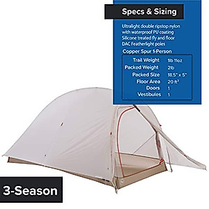 Big Agnes Fly Creek HV UL1 Ultralight Tent with UV-Resistant Solution Dyed Fabric