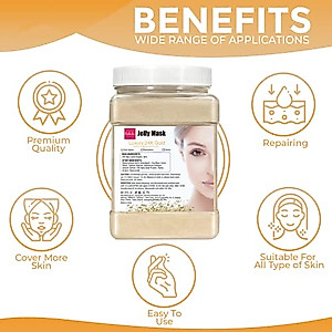 Balvilvi Jelly Mask for Skin Care - 24K Gold Gel Face Mask for Instant Hydration - Jelly Face Mask Peel Off - Facial Skin Care Product for Smoothing, Moisturizing, Cleansing