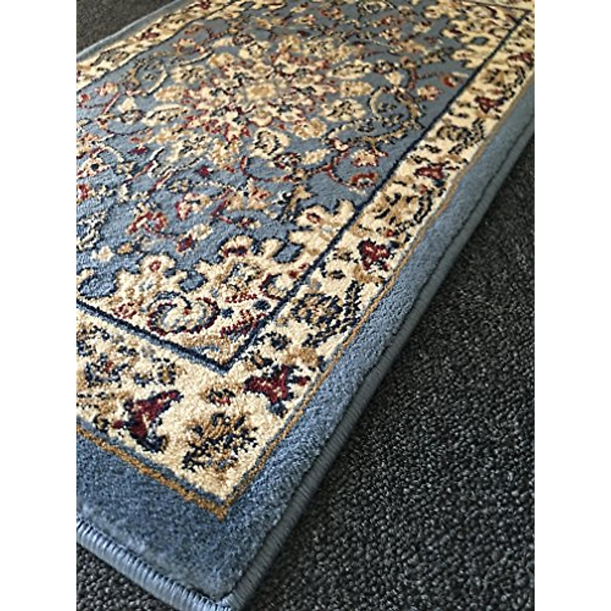 Deir Debwan Traditional Oriental Door Mat Area Rug Blue Persian (330,000 Point) Design 603 (2 Feet X 3 Feet)
