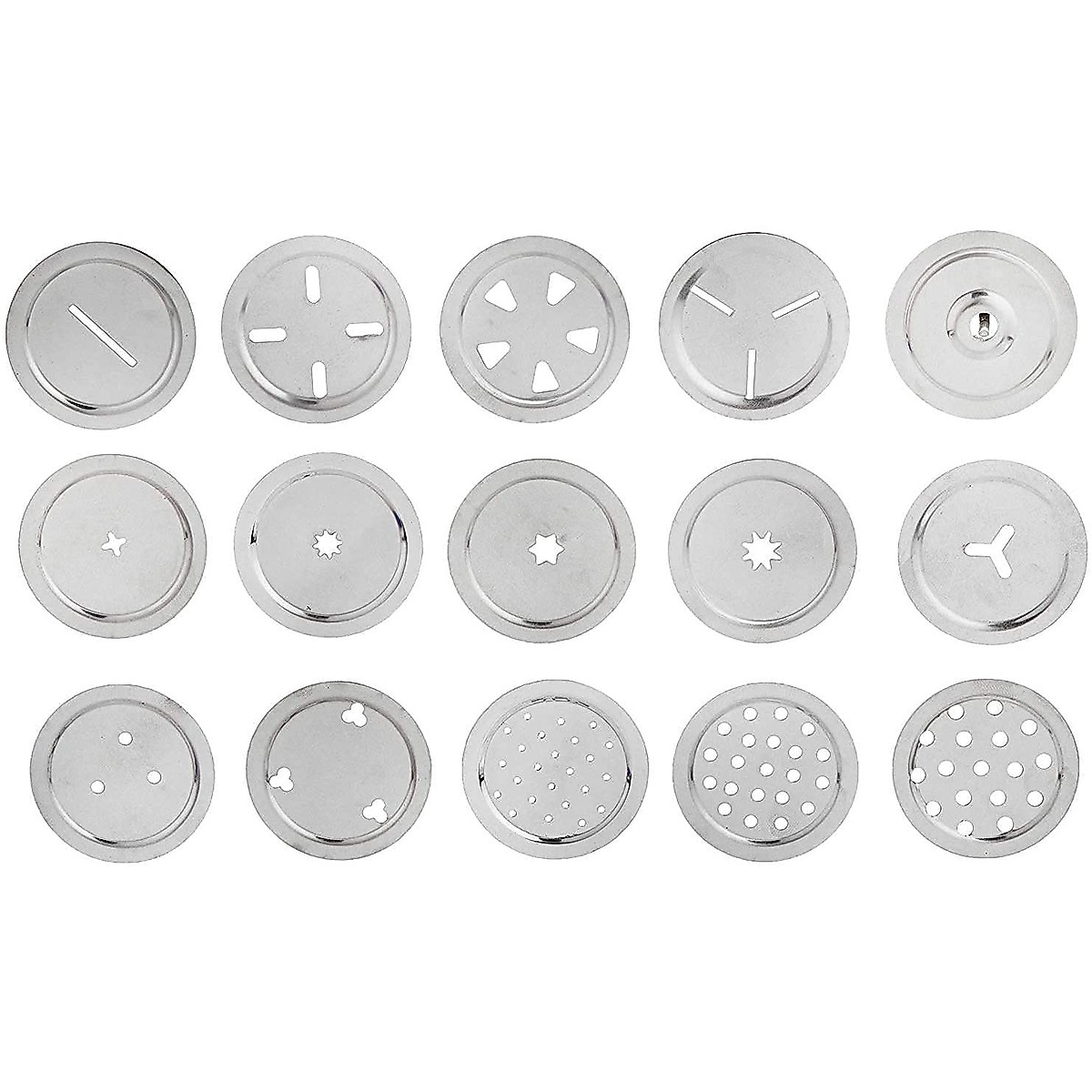 Will and Weaves Stainless Steel Kitchen Press with 15 Different Types of Jalies, Makhani Murruku Maker/Bhujiya Maker/Noodles/Cookies/chakli/Namkeen/Murukku/Sev Maker