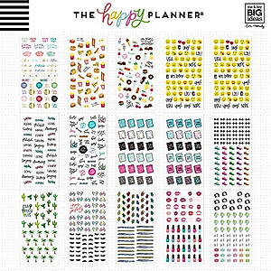 me & my BIG ideas Sticker Value Pack for Mini Planner - The Happy Planner Scrapbooking Supplies - Icons Theme - Multi-Color & Gold Foil - Great for Projects & Albums - 30 Sheets, 1508 Stickers Total