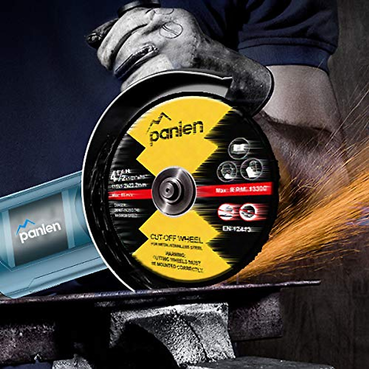 panlen 25 Pack - 4.5" 7/8" Arbor Cut Off Wheels for Metal, Premium Materials Stainless Steel Cutting Wheel, Thin Cut-Off Discs for Angle Grinder