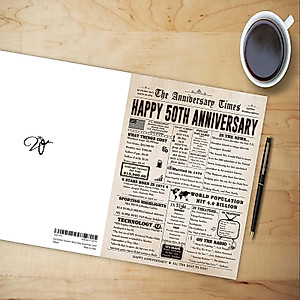BENNLOOS Happy 50th Anniversary Cards Gifts for Mom Dad, Funny 50th Anniversary Decorations for Men Women, Large 50th Wedding Anniversary Card for Him Her