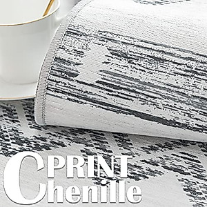 jinchan Runner Rug 2x5 Area Rug Hallway Boho Kitchen Rug Moroccan Floor Cover Bathroom Rug Geometric Bohemian Mat Black Foldable Thin Rug Dimond Non Slip Carpet for Living Room Bedroom Dining Room